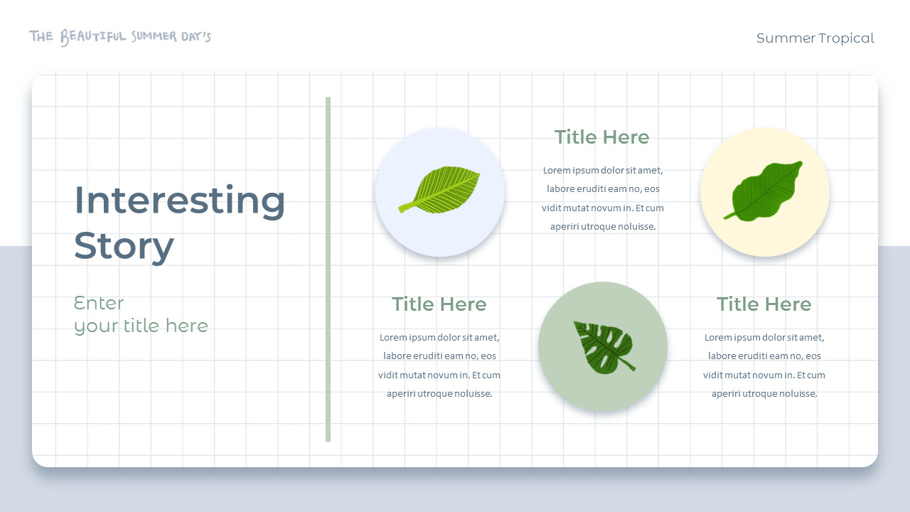 Summer Tropical fun google slides themes