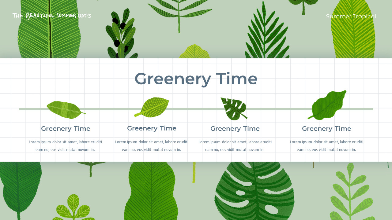 Summer Tropical fun google slides themes