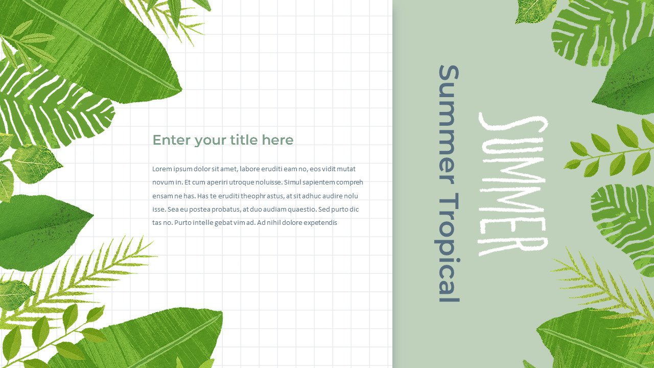 Summer Tropical fun google slides themes