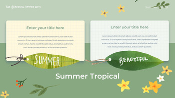 Summer Tropical fun google slides themes