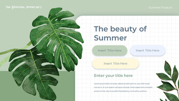 Summer Tropical fun google slides themes