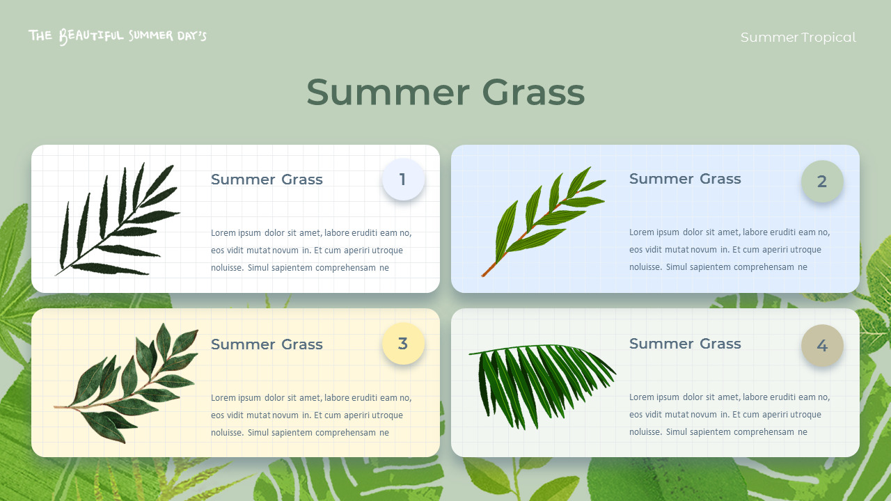 Summer Tropical fun google slides themes