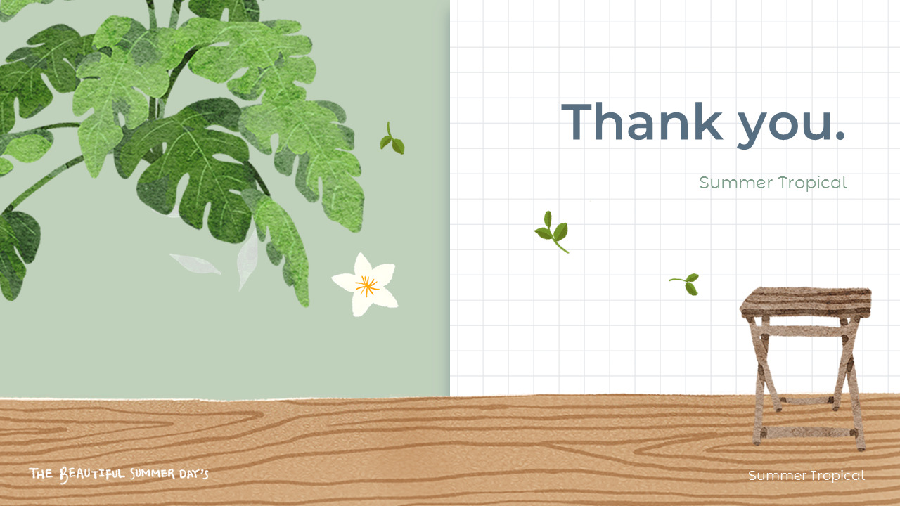 Summer Tropical fun google slides themes