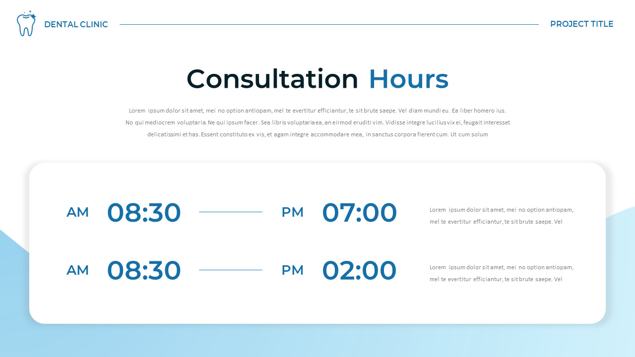 Dental Clinic ppt presentation slides