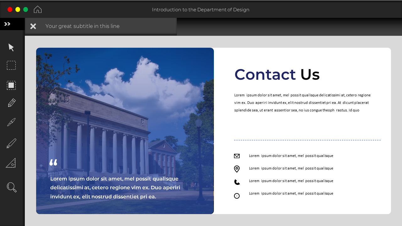 Department of Design Easy Google Slides Template