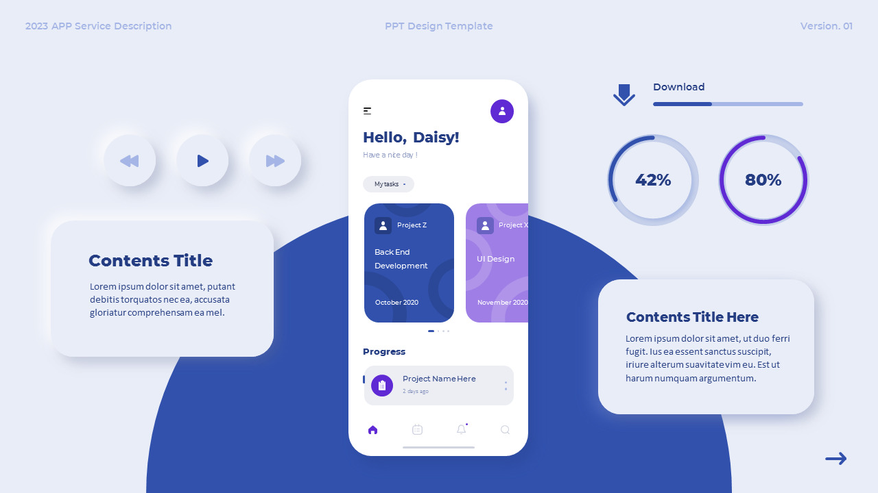 Neumorphism Design Simple Google Slides