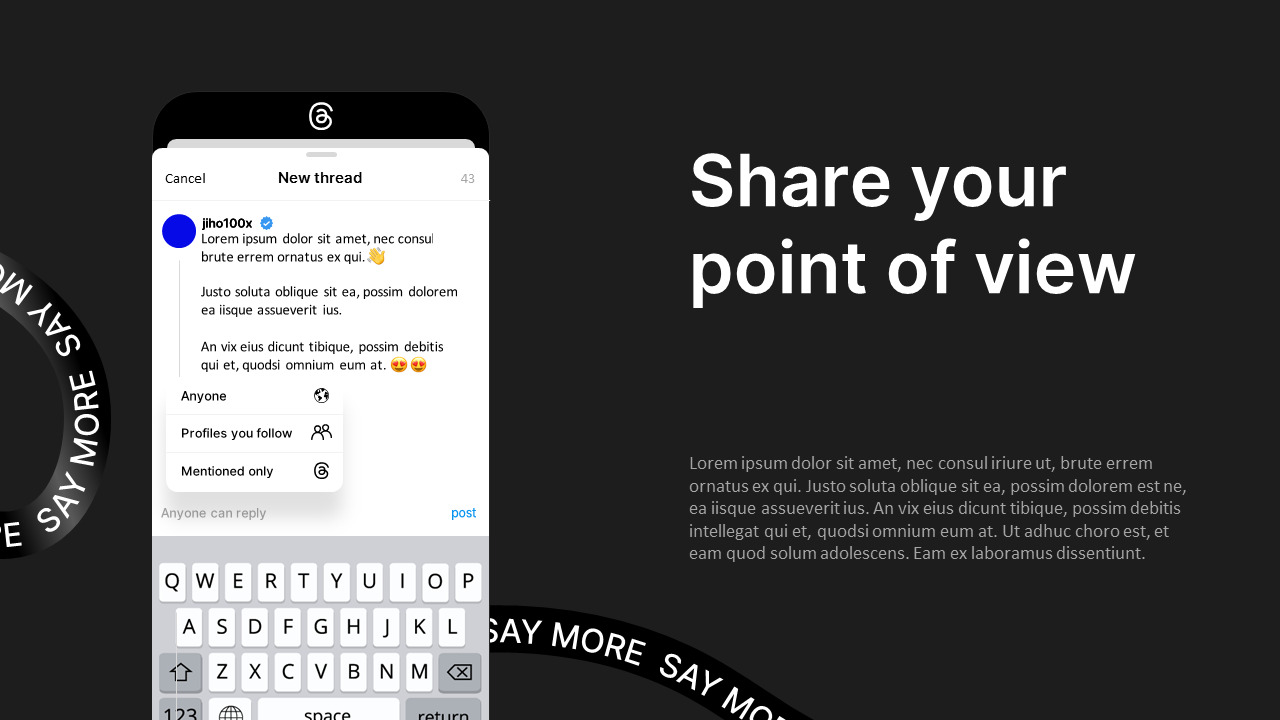 New Social Networking, Threads business ppt