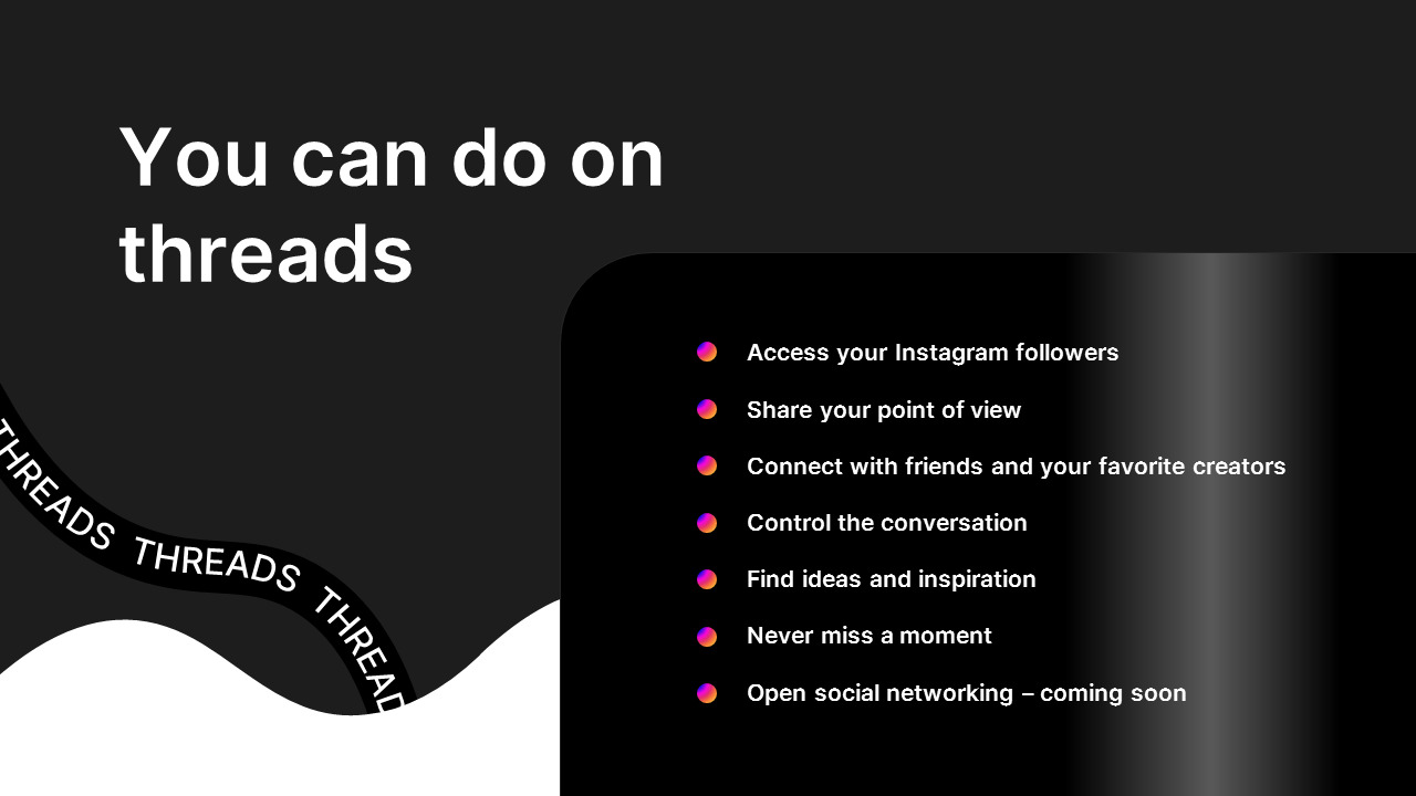 New Social Networking, Threads business ppt