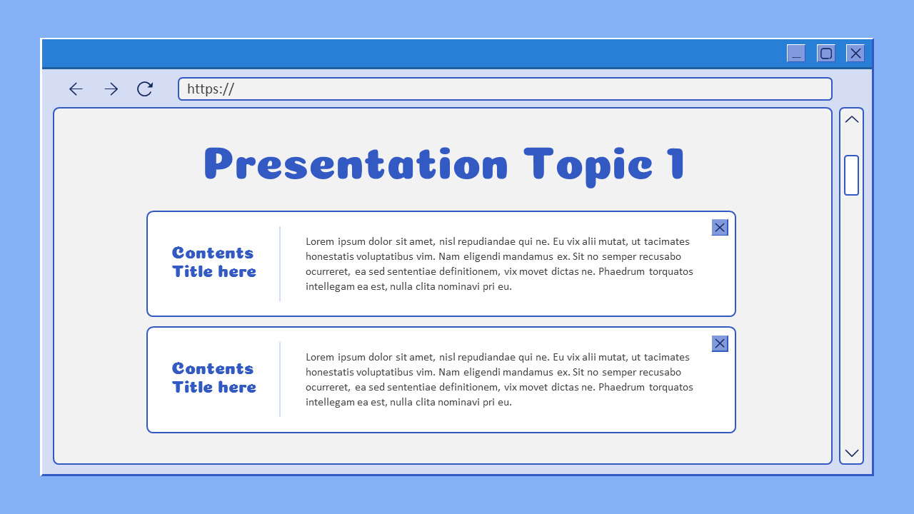 Retro Web Browser Simple Slides Templates