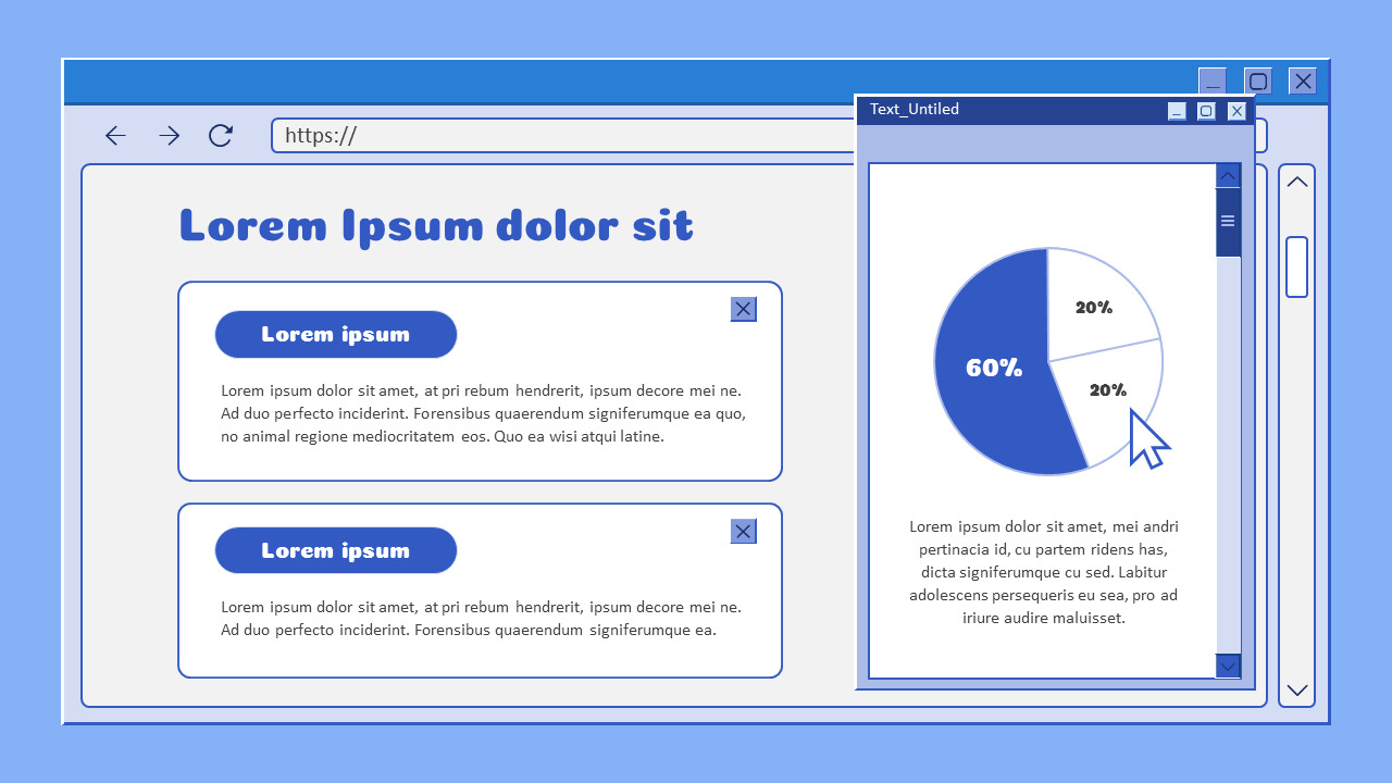 Retro Web Browser Simple Slides Templates