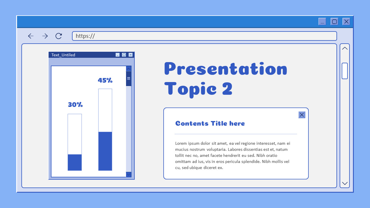 Retro Web Browser Simple Slides Templates