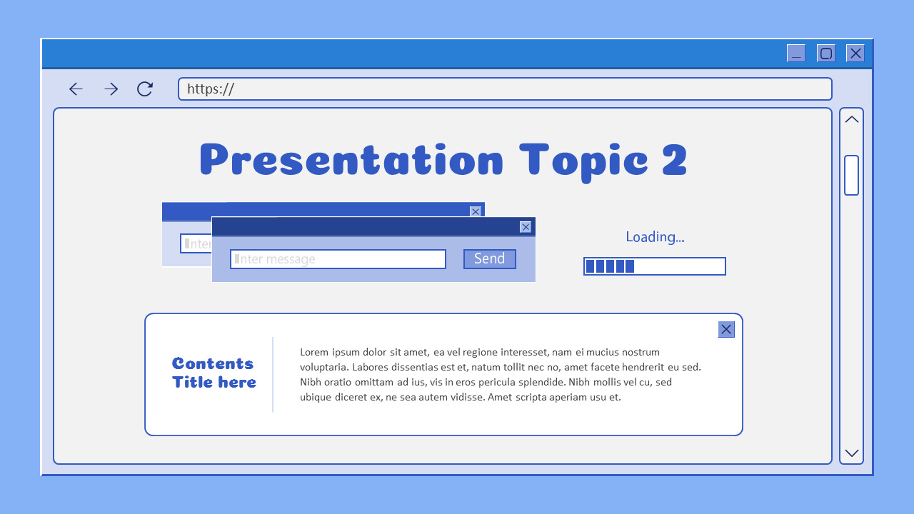 Retro Web Browser Simple Slides Templates