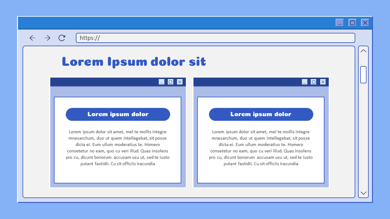 Retro Web Browser Simple Slides Templates