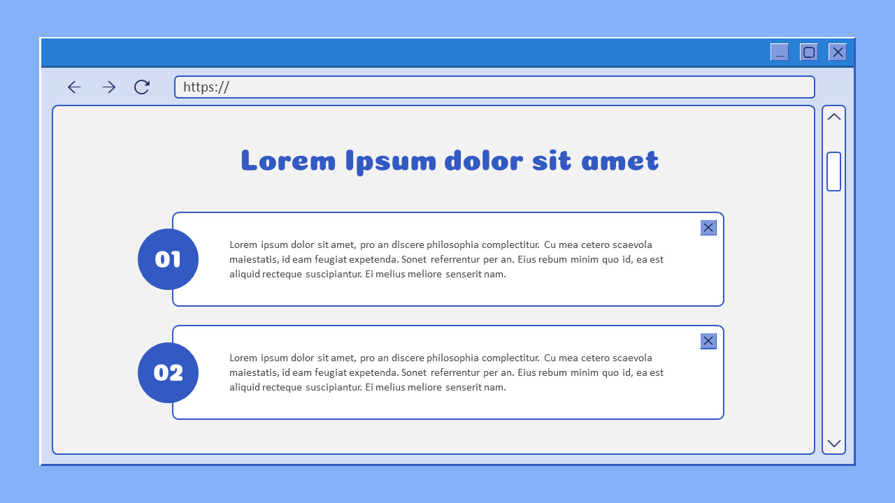 Retro Web Browser Simple Slides Templates