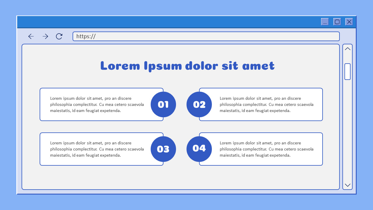 Retro Web Browser Simple Slides Templates