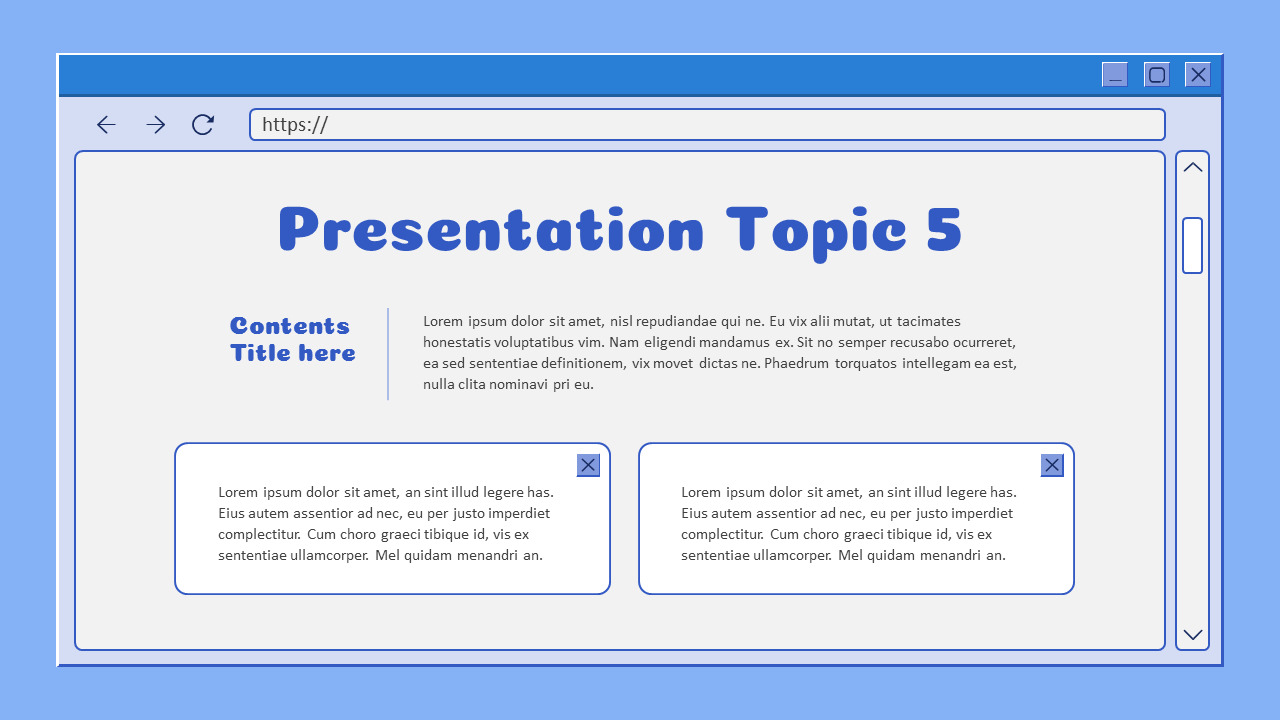 Retro Web Browser Simple Slides Templates