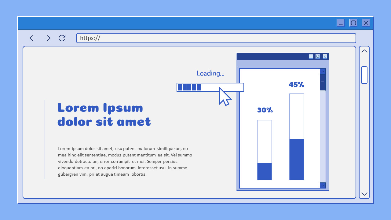 Retro Web Browser Simple Slides Templates