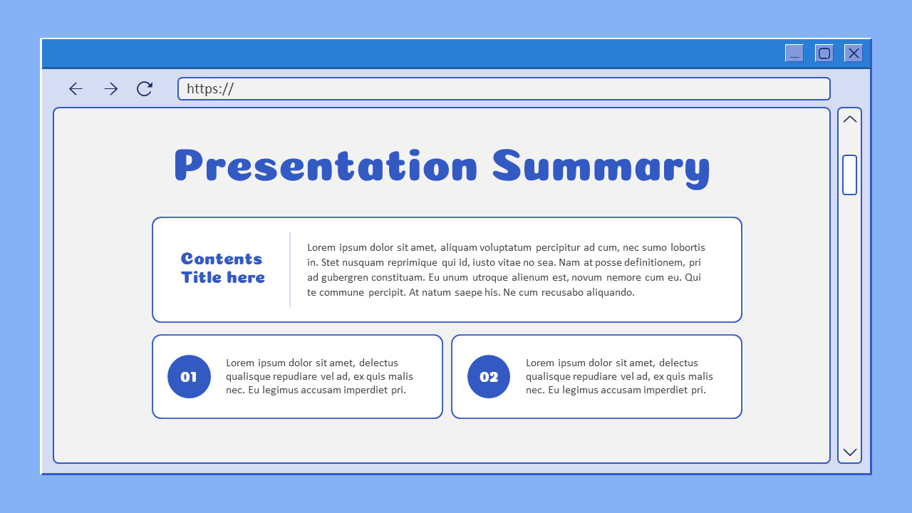 Retro Web Browser Simple Slides Templates