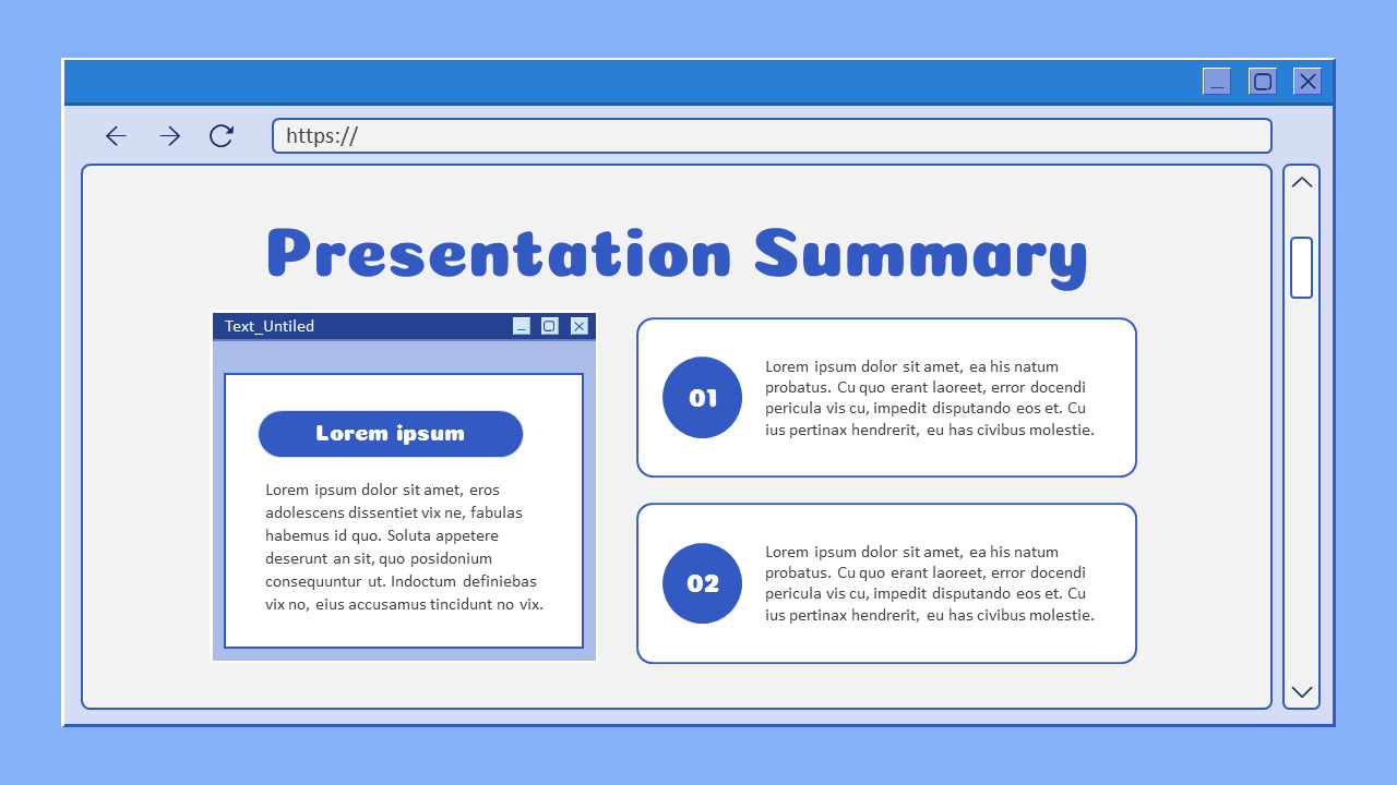 Retro Web Browser Simple Slides Templates