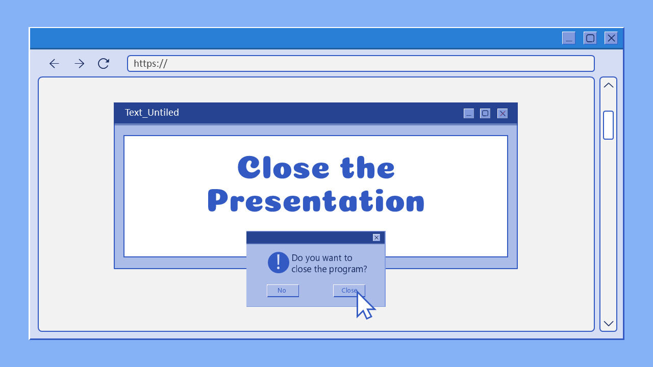 Retro Web Browser Simple Slides Templates
