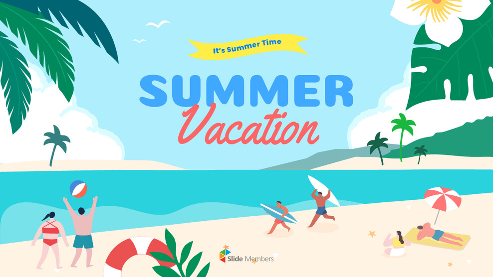 Summer Vacation good google slides template