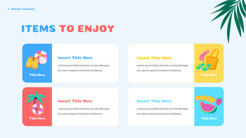Summer Vacation good google slides template