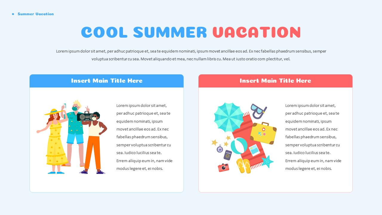 Summer Vacation good google slides template