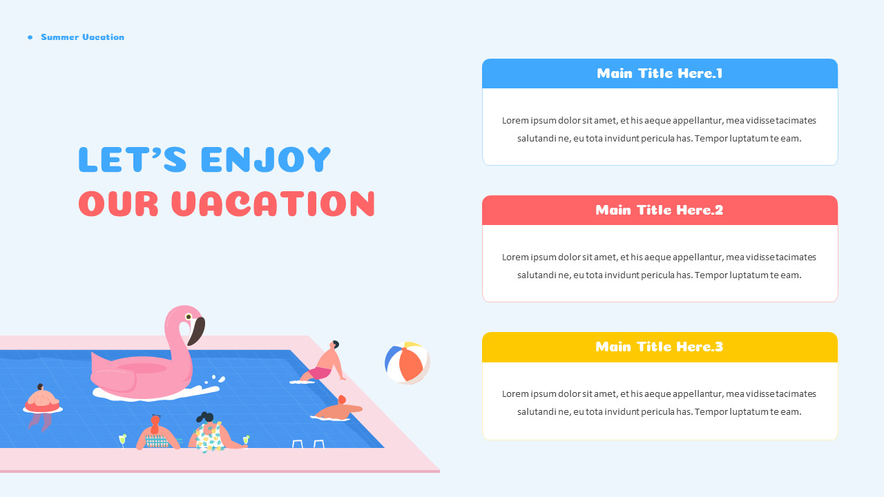 Summer Vacation good google slides template