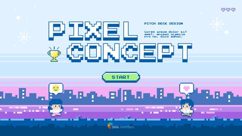 Pixel Art Concept Pitch Deck PPT PowerPoint