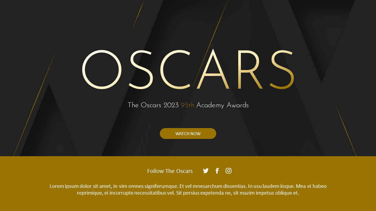 The Oscars 2023 95th Academy Awards Animation Templates