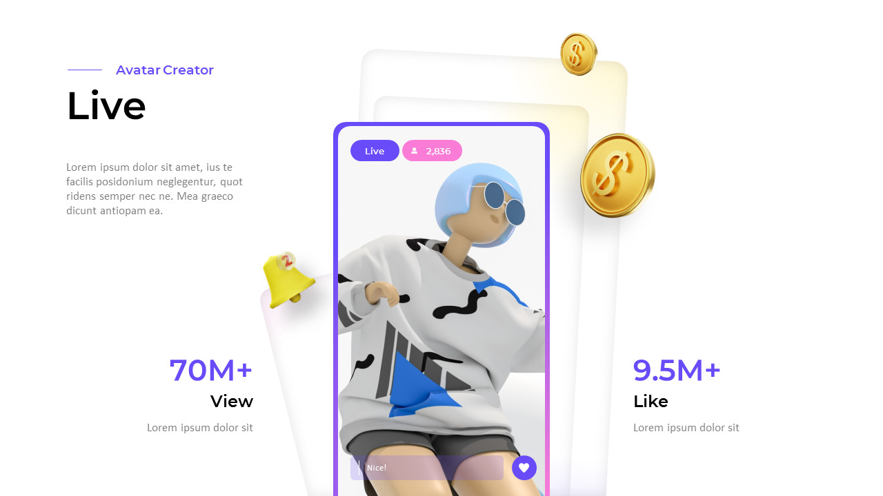 Create New Metaverse Avatar World powerpoint animation template