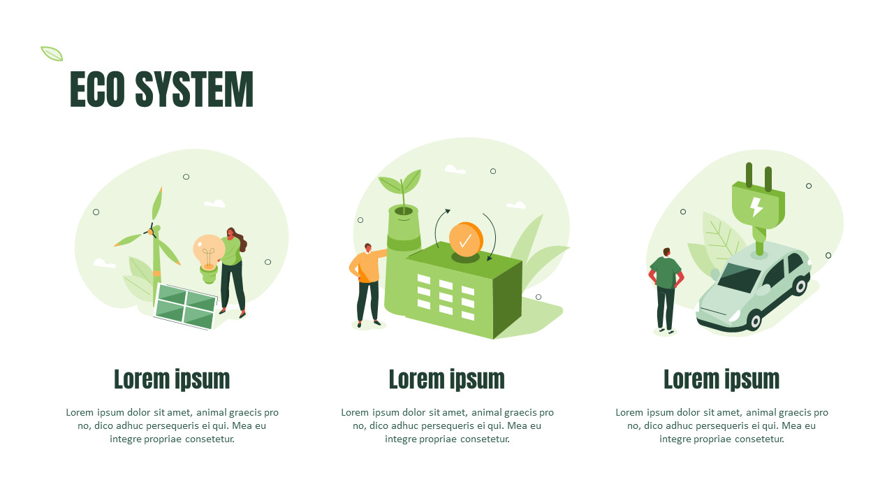 ESG 비즈니스 피치덱 PowerPoint의 애니메이션 슬라이드