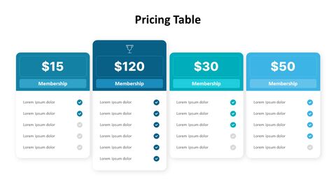 Pricing Table|Tables|Diagram