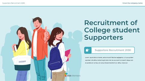 Recruitment of College Student Supporters presentation slide design