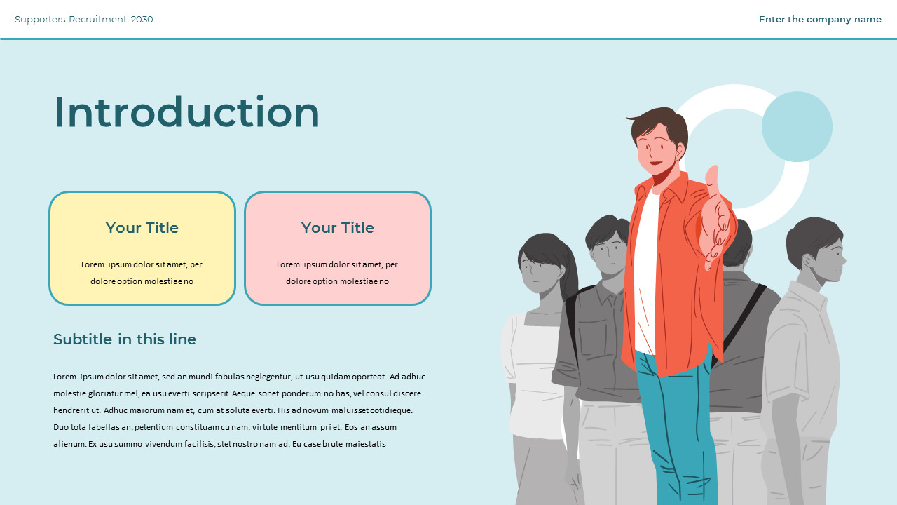 Recruitment of College Student Supporters presentation slide design