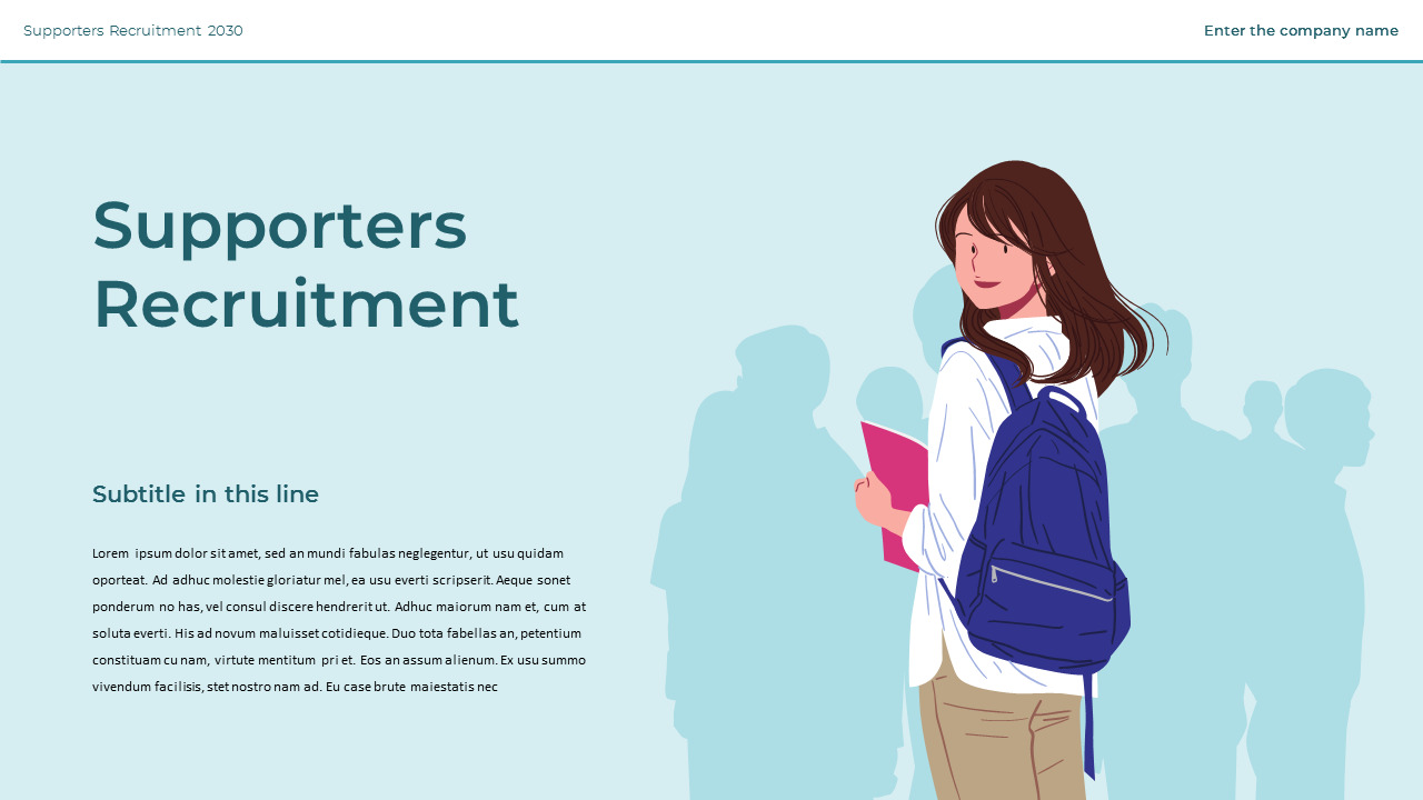 Recruitment of College Student Supporters presentation slide design