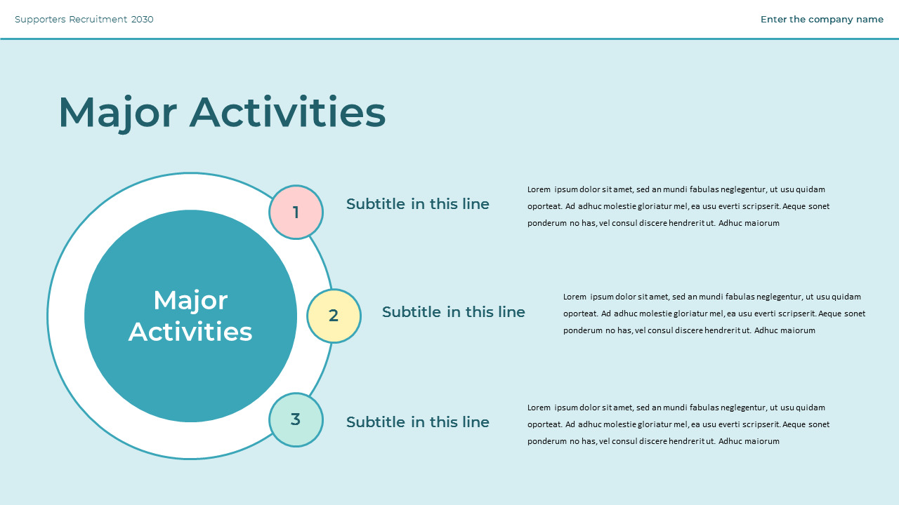Recruitment of College Student Supporters presentation slide design