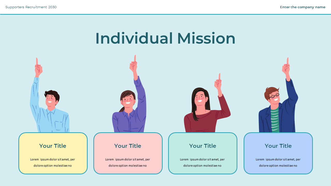 Recruitment of College Student Supporters presentation slide design