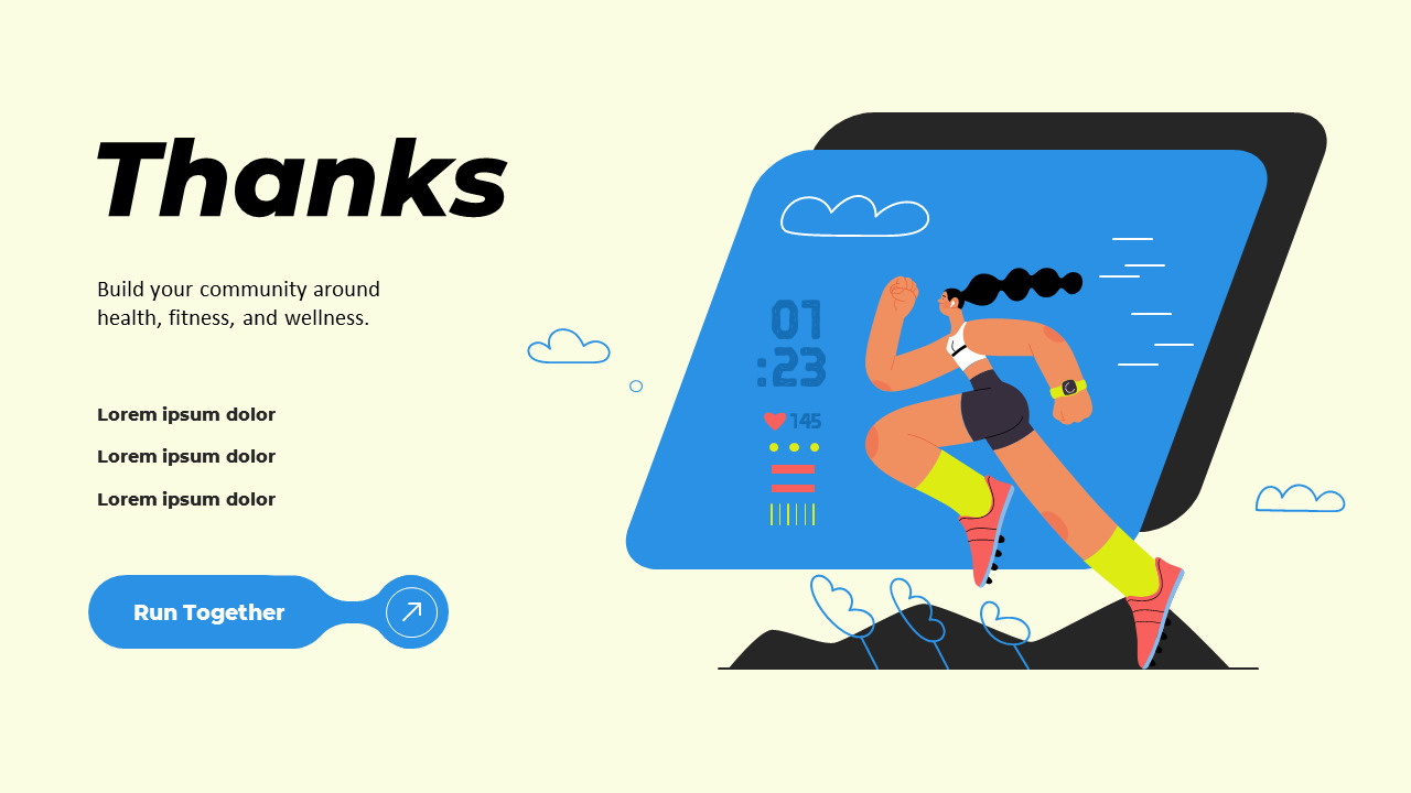 Running Club Presentation Animated Slides in PowerPoint