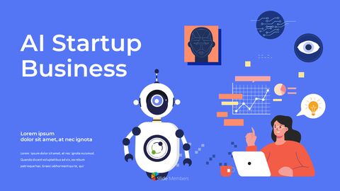 AI Startup company profile template design