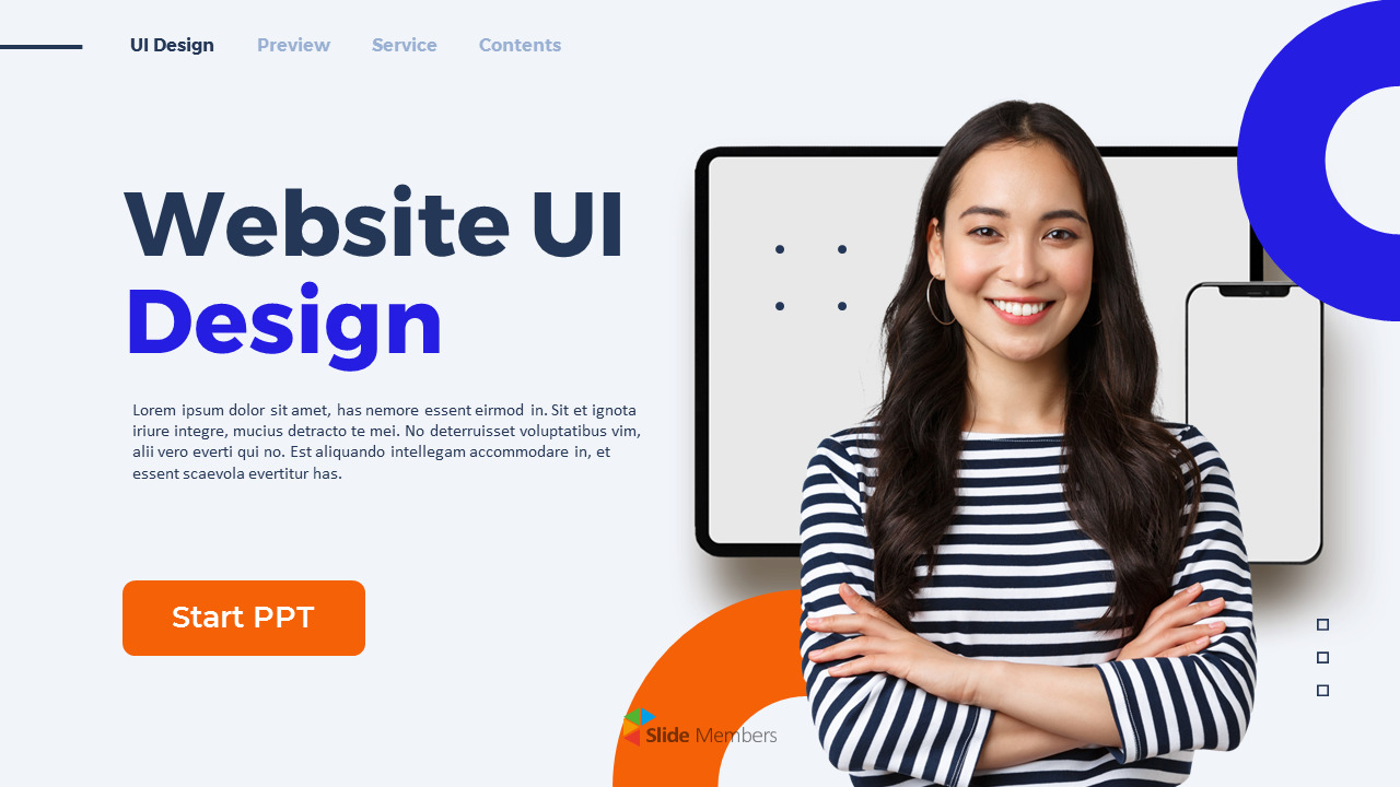 Website-UI-Design PPT-Vorlagen