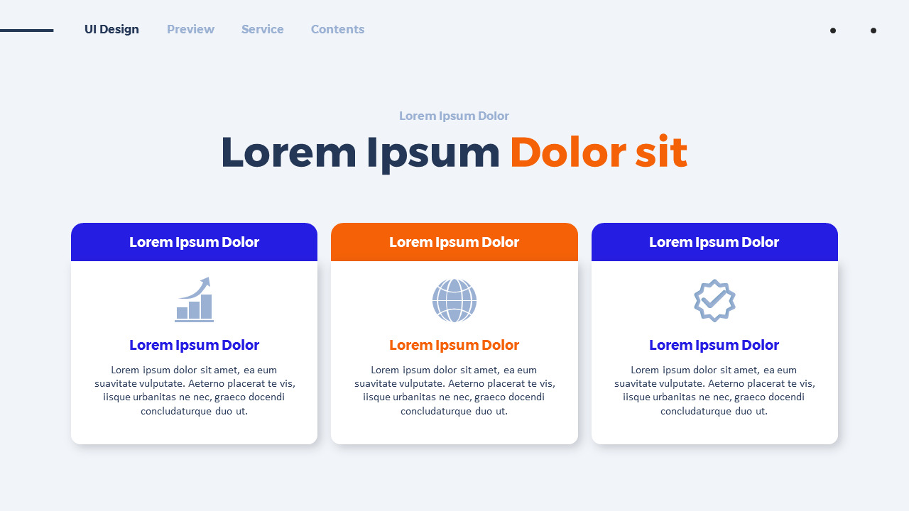 웹사이트 UI 디자인 PPT 템플릿