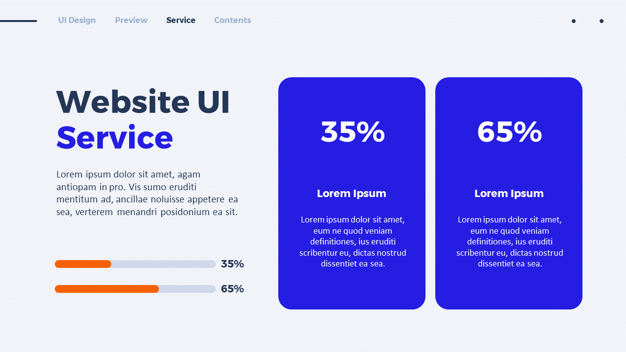 웹사이트 UI 디자인 PPT 템플릿