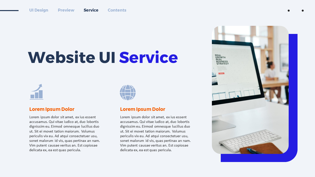 웹사이트 UI 디자인 PPT 템플릿