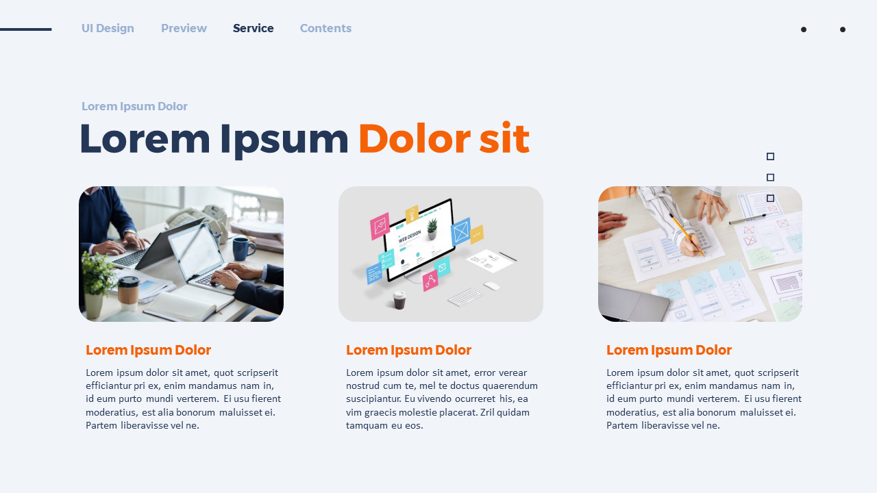 Diseño de interfaz de usuario del sitio web Plantillas PPT