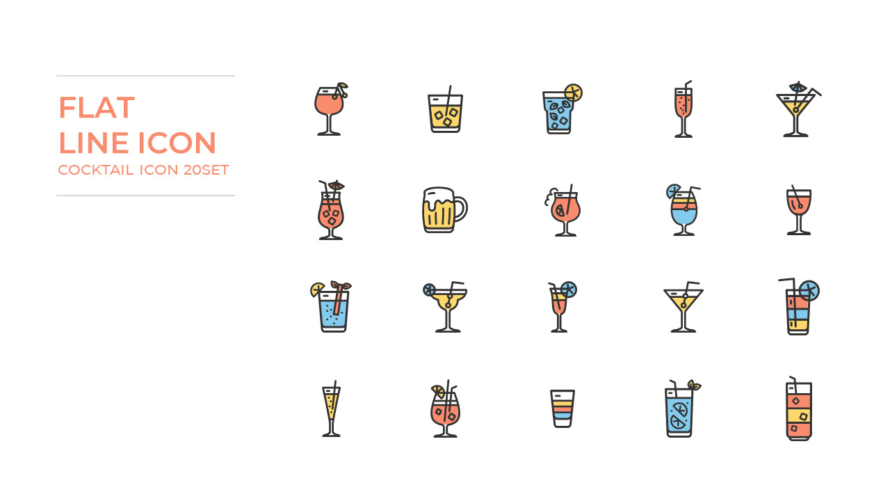 Cocktail Icon Resources for Designers