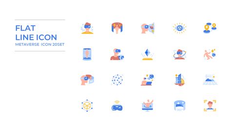 Metaverso Iconos vectoriales