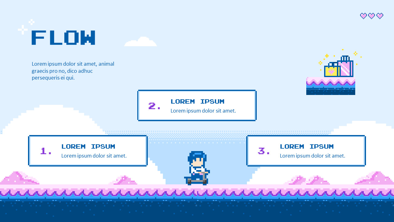 Pixel Art Concept Pitch Deck startup presentation template
