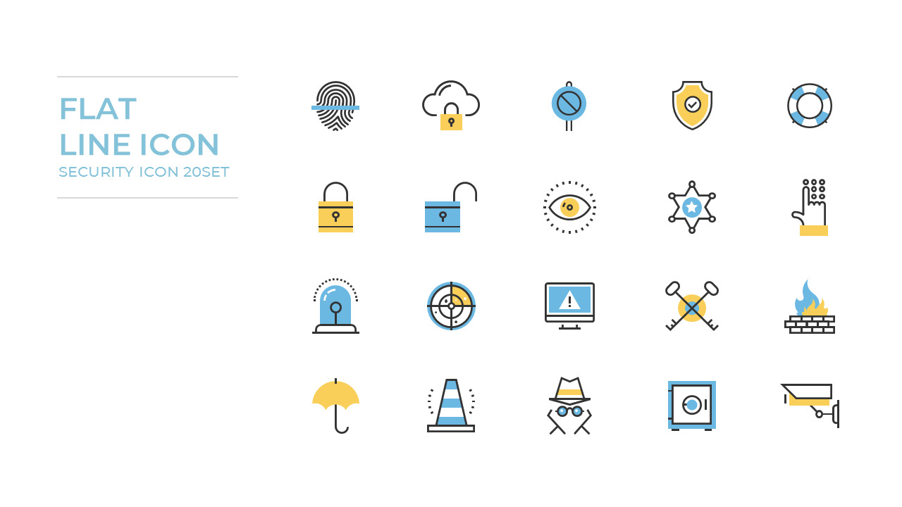 Security Icons Set Vector