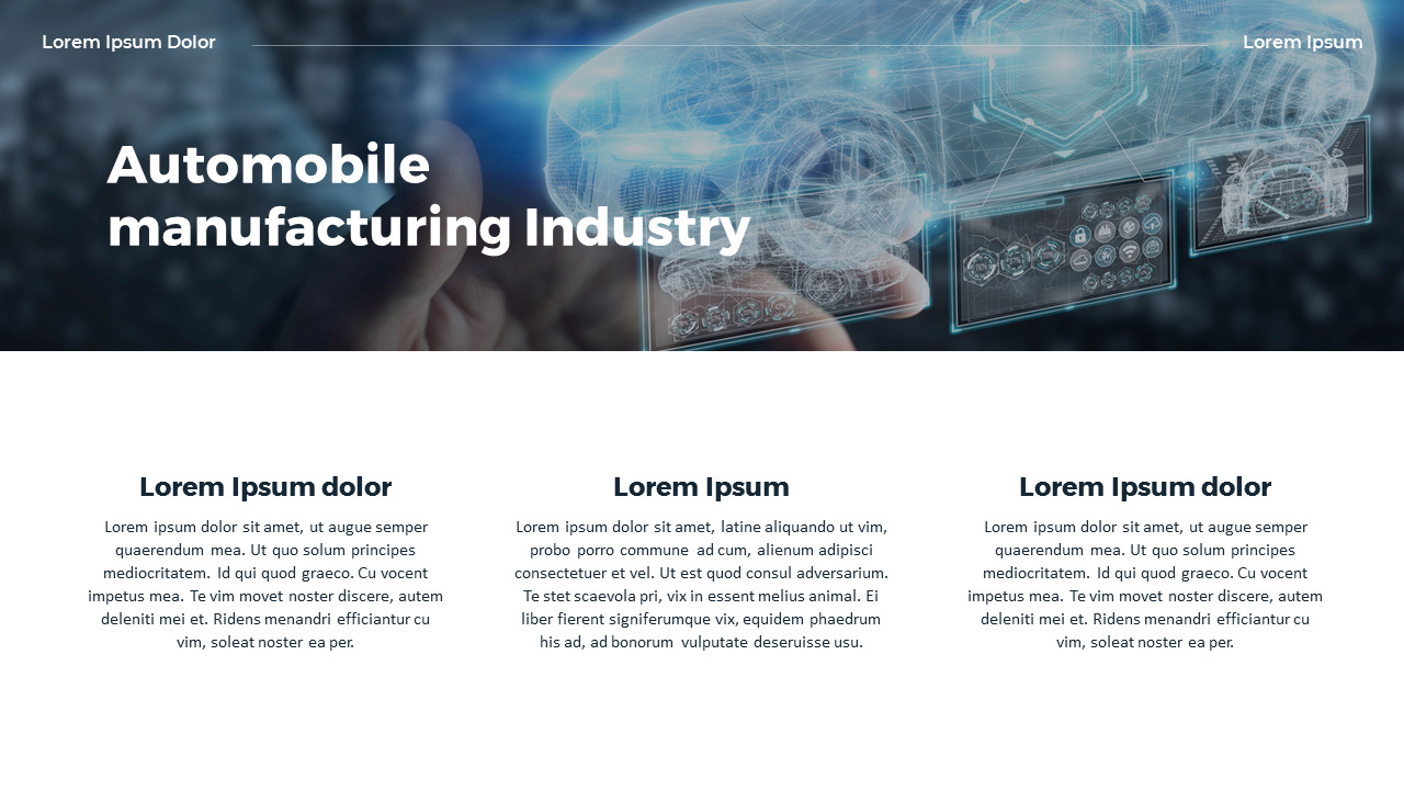 Automobile manufacturing Industry Tech Pitch Deck